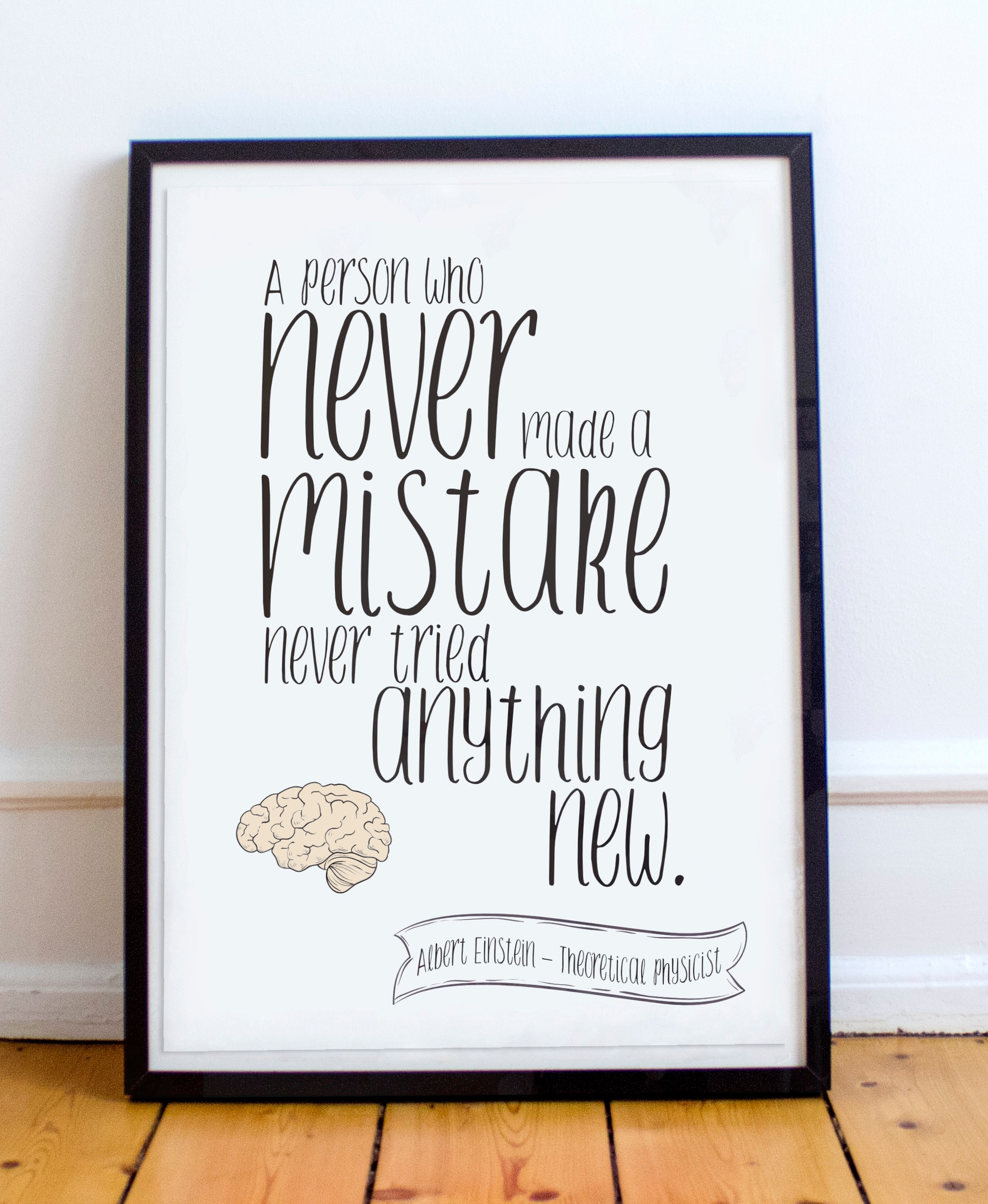 Inspirational Albert Einstein Poster / Albert Einstein Quote Poster ...