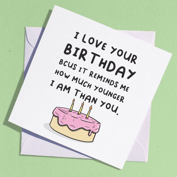 Mean Brother Birthday Card - Etsy