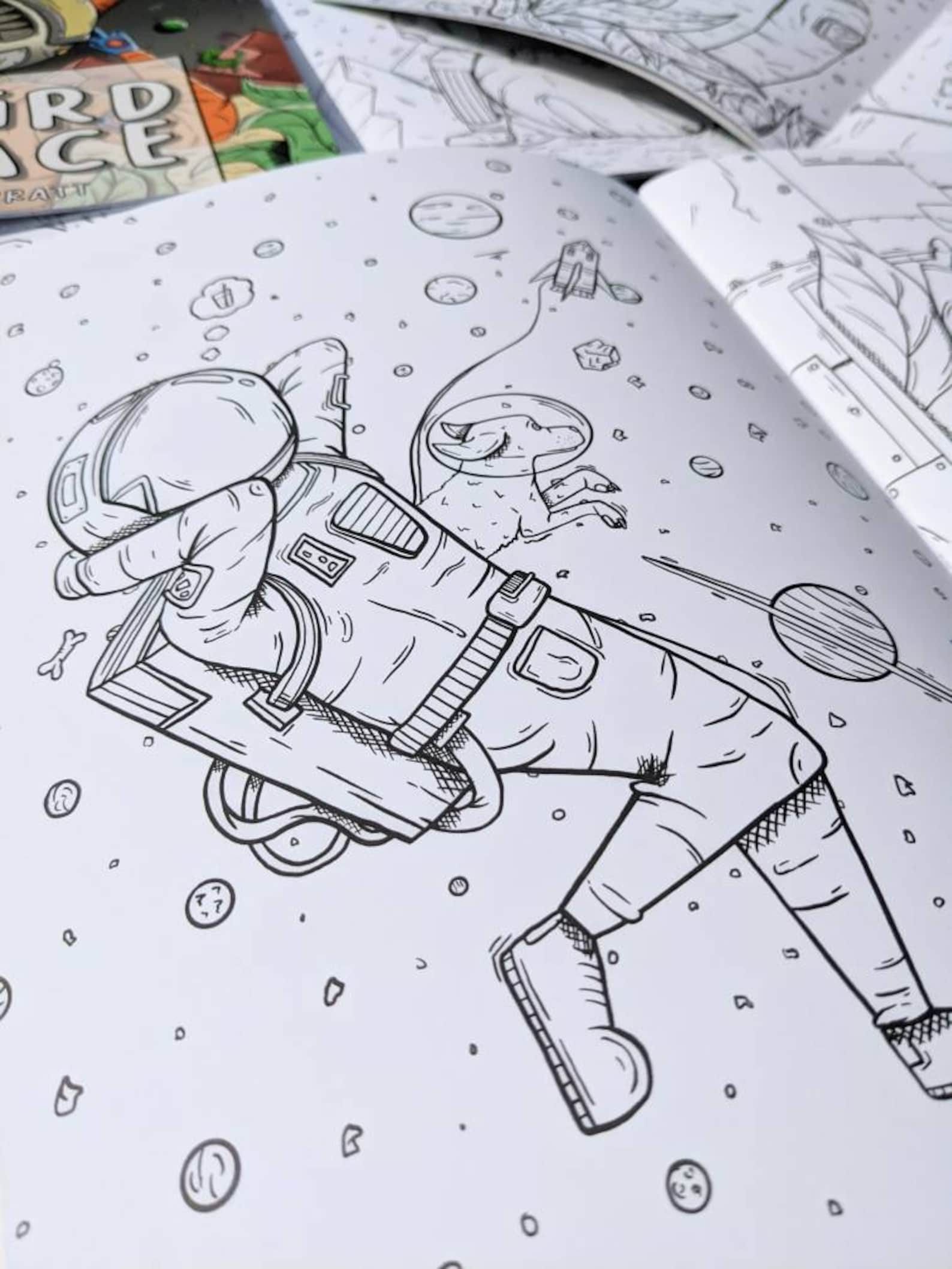 Space Colouring Book Weird Space Original Illustrated - Etsy UK
