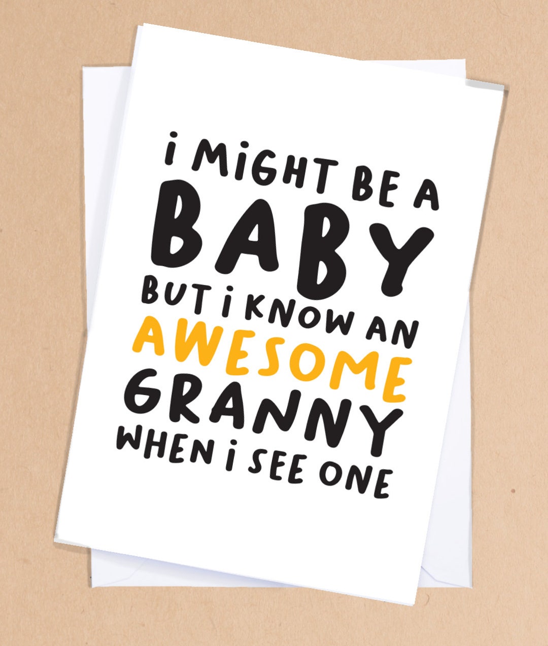 New Born Mothers Day Card/ Good Granny Card / Card for New Grandmother ...