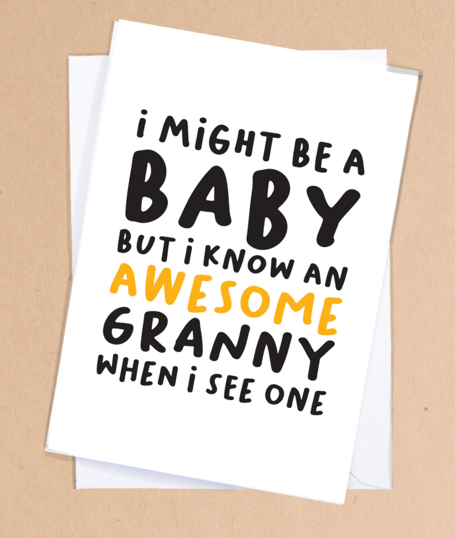 New Born Mothers Day Card/ Good Granny Card / Card for New Grandmother ...