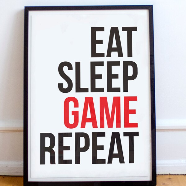 Eat Sleep Game - Etsy UK
