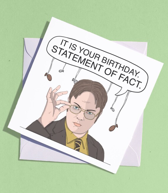 Dwight Birthday Card / American Office / Office Card Funny - Etsy