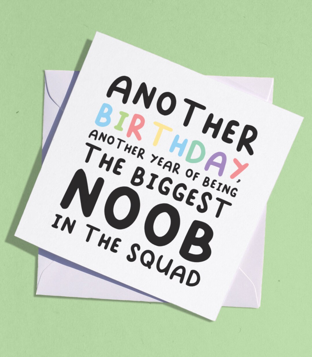 Noob Birthday Card / Video Game Card / Gamer Birthday / Boyfriends ...