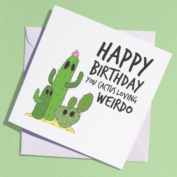 Cactus Greeting Card - Etsy