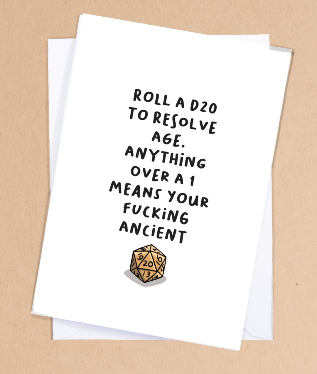 Funny D&D Birthday Card / D20 Gaming Card / Fantasy Gaming - Etsy