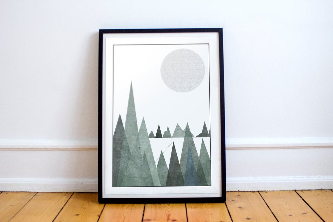 Scandinavian Art Poster / Mountain Poster / Scandi Decor / Minimalist ...