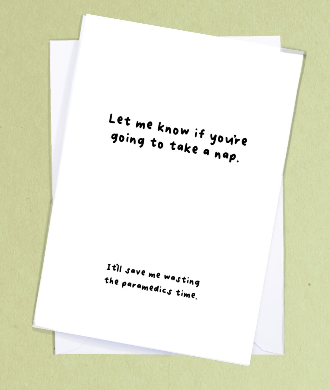 Let Me Know If You're Going to Nap / Mean Birthday Card / Funny ...