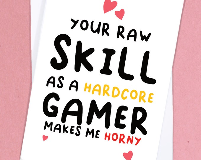 Cute Love Card for Video Game Lovers, Happy Anniversary Card, Love ...