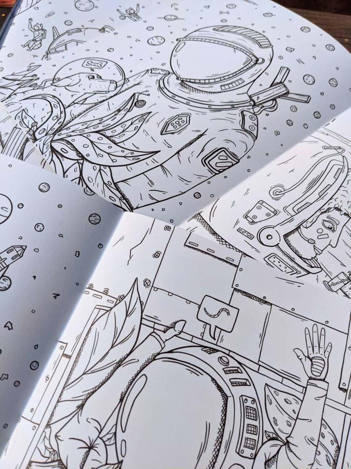 Space Colouring Book Weird Space Original Illustrated - Etsy UK