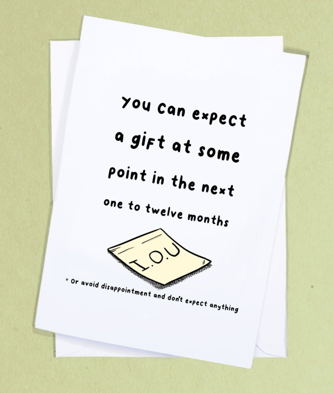 No Present Birthday Card/ Mean Birthday Card / Funny Birthday Greetings ...