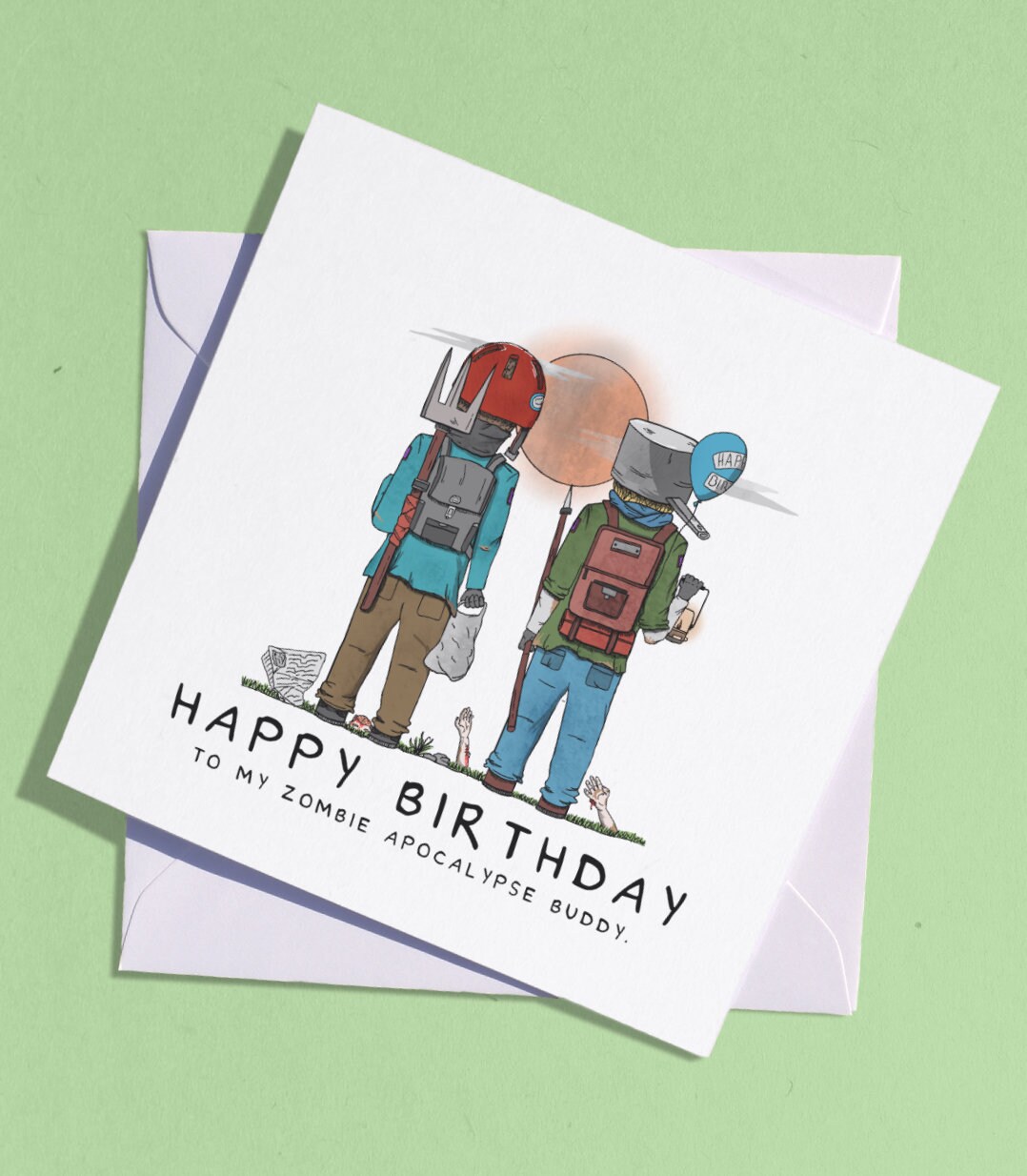 Zombie Birthday Card Survivalist Card Nerdy Birthday Card - Etsy