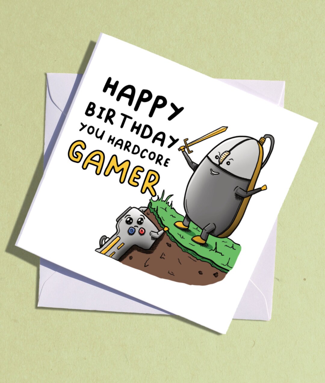 Funny Gamer Birthday Card / Video Game Card / Game Card / Geeky Card ...