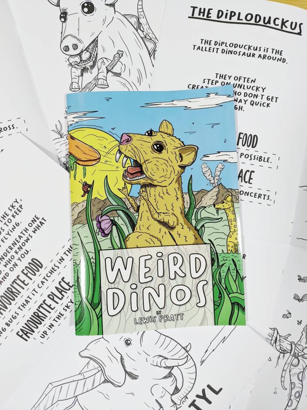 Dinosaur Colouring Book - Weird Dinos - Original Illustrated Colouring ...