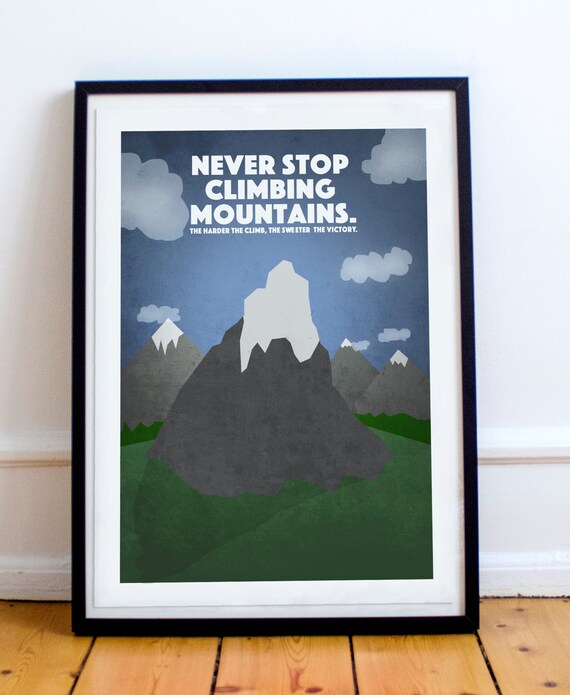 Motivational Poster / Inspirational Quote / Never Stop | Etsy