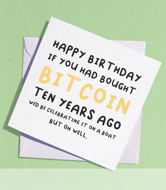 Bitcoin Birthday Card / Crypto Birthday Card / Funny Birthday | Etsy