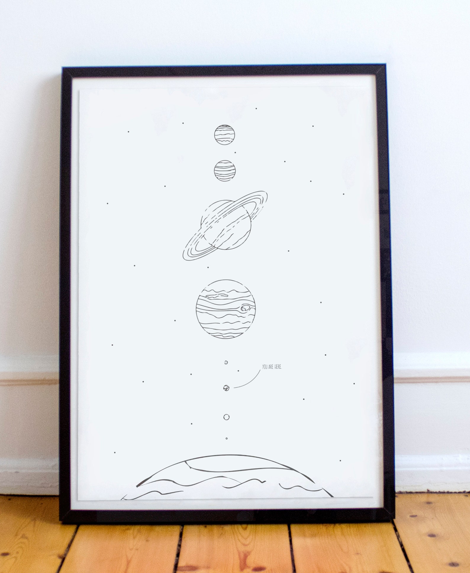 Minimalist Solar System Poster Print Minimalist Circles - Etsy