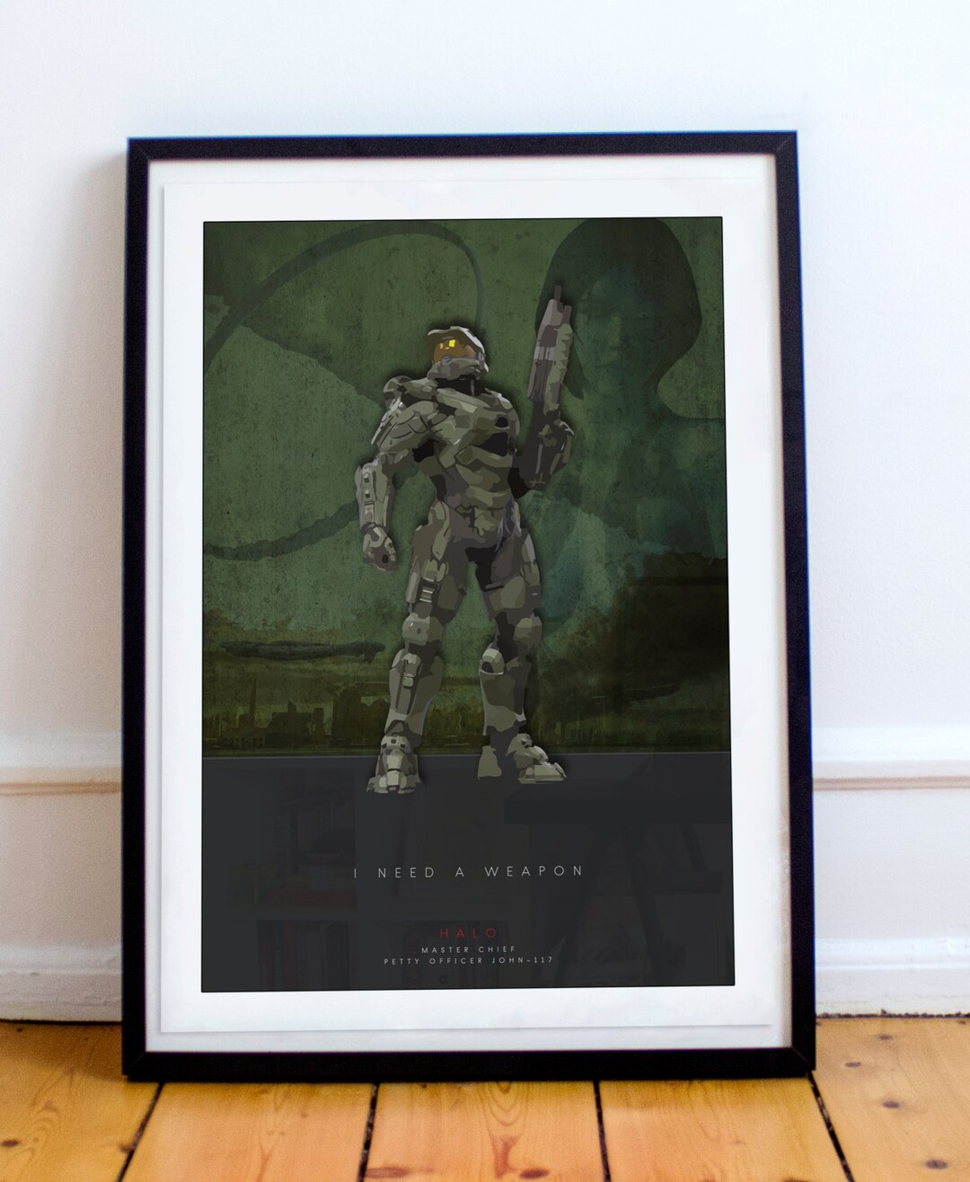 Master Chief Poster / Video Game Poster / Halo Gaming Poster / Spartan ...
