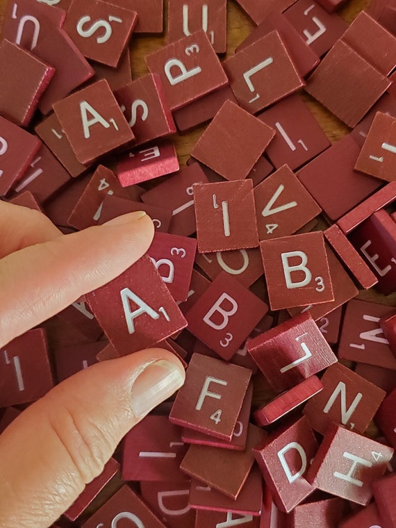 Lot of 200 Vintage Red Scrabble Letter Alphabet Blank Tiles - Etsy