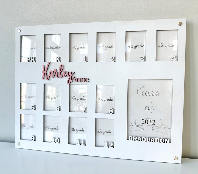 Custom School Years Photo Frame Personalized Wood Sign - Etsy