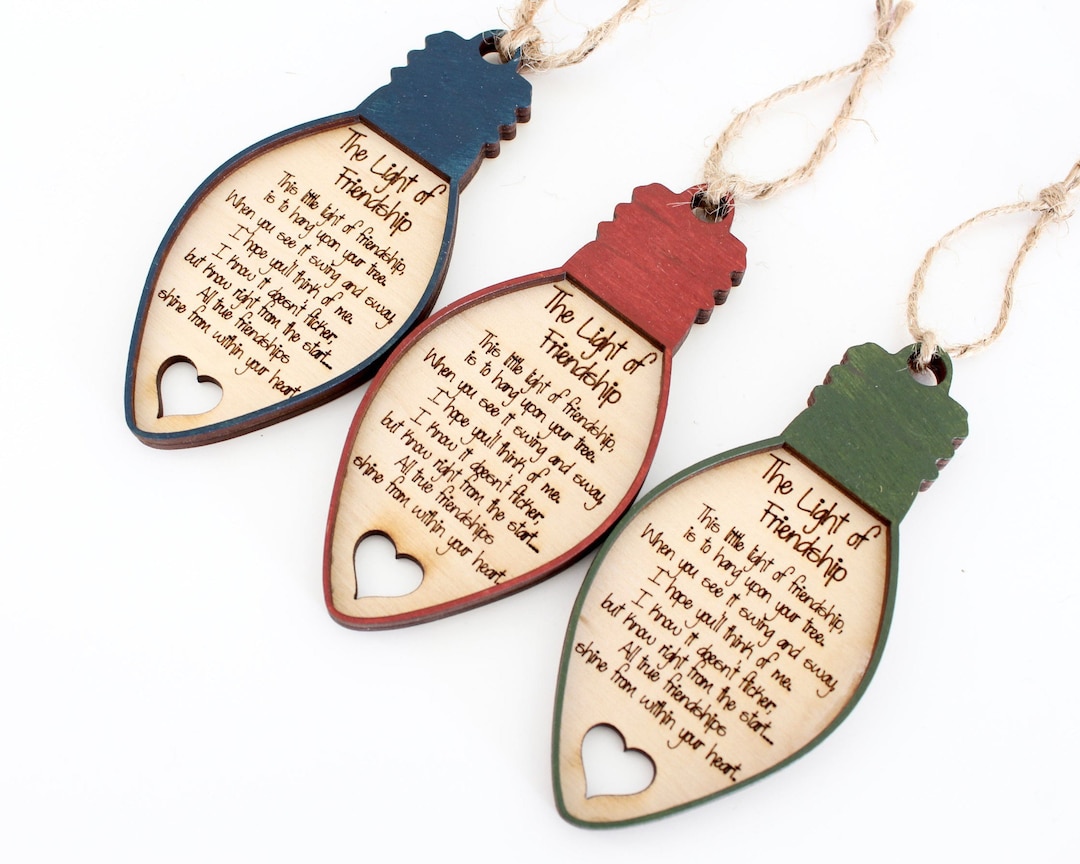 Light of Friendship Ornament Christmas Tree Decor Friendship Gift ...