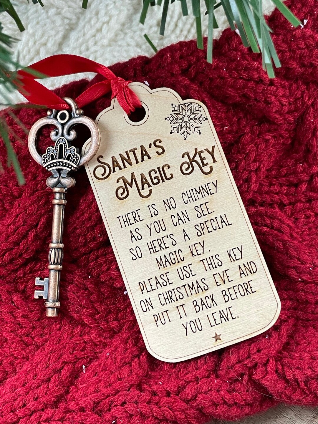 Santa’s Magic Key Ornament - Magical Christmas Key - Laser Engraved ...