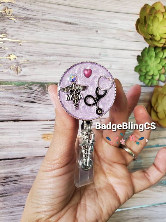 Certified Medical Assistant Badge Reel Holder Clip Bling - Etsy