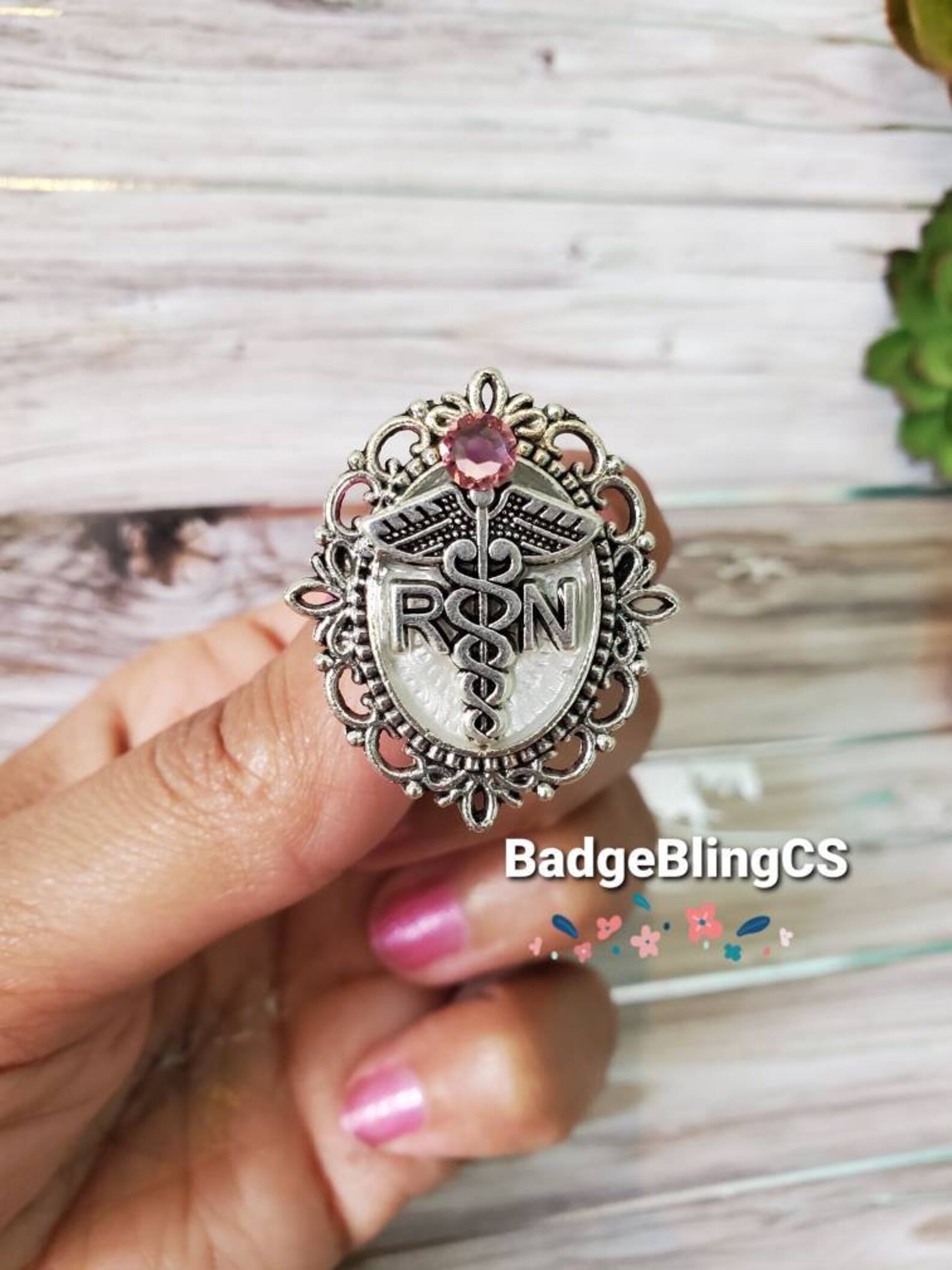 BSN Silver and White Nursing Pins Simple Pinning Ceremony Pin - Etsy