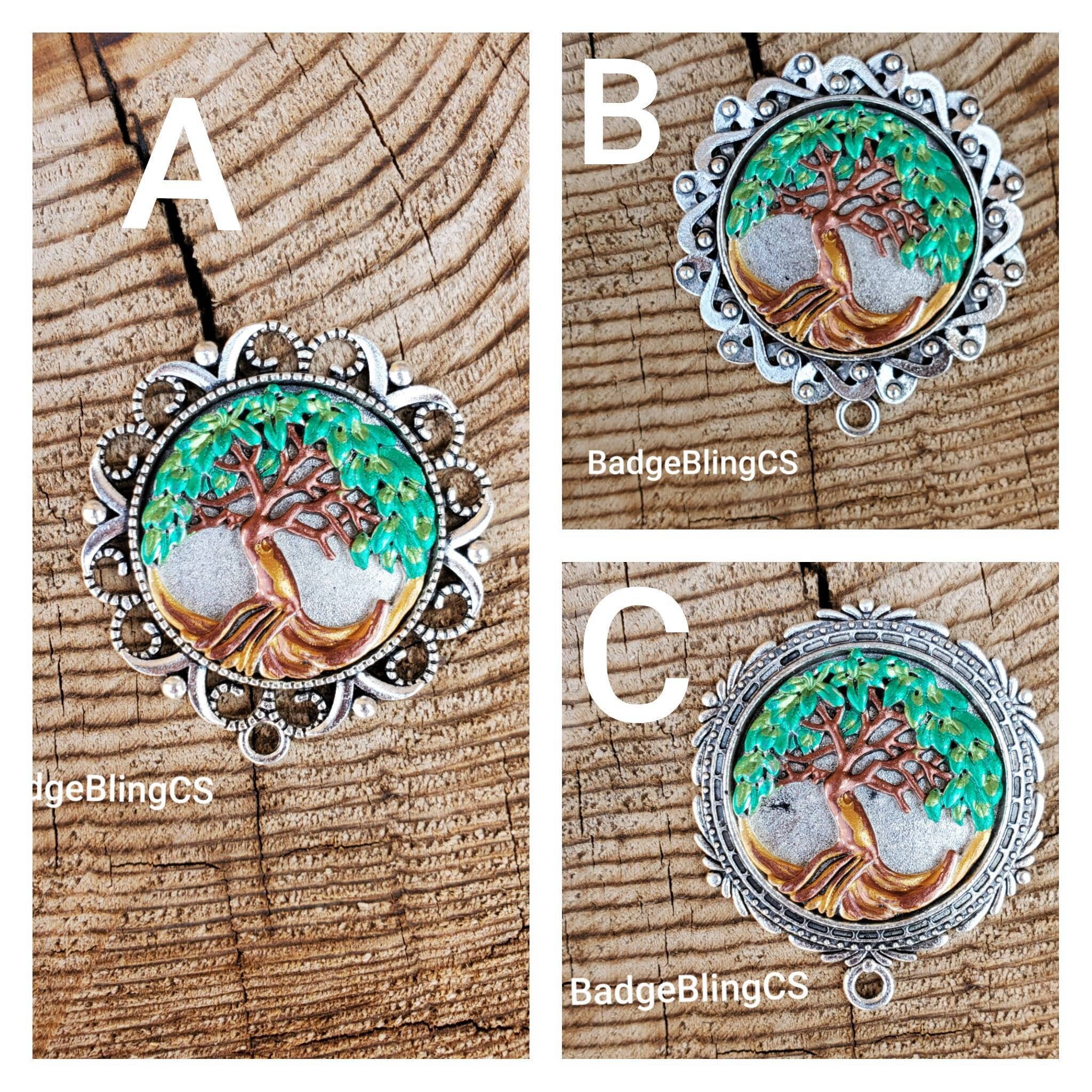 Celtic Tree of Life Badge Reel Holder Clip Arbor Day Mountains - Etsy