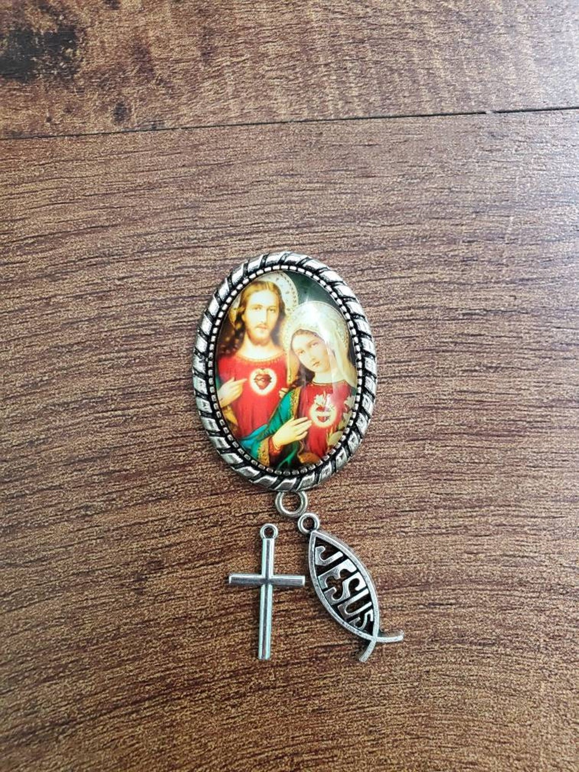 Jesus Badge Holder Reel Clip Lives Catholic Cross Gifts Affirmation ...
