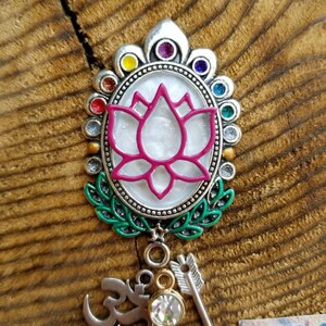Lotus Flower Badge Reel Chakras Badge Clip Simple Life Yoga Flower ...
