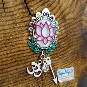 Lotus Flower Badge Reel Chakras Badge Clip Simple Life Yoga Flower ...
