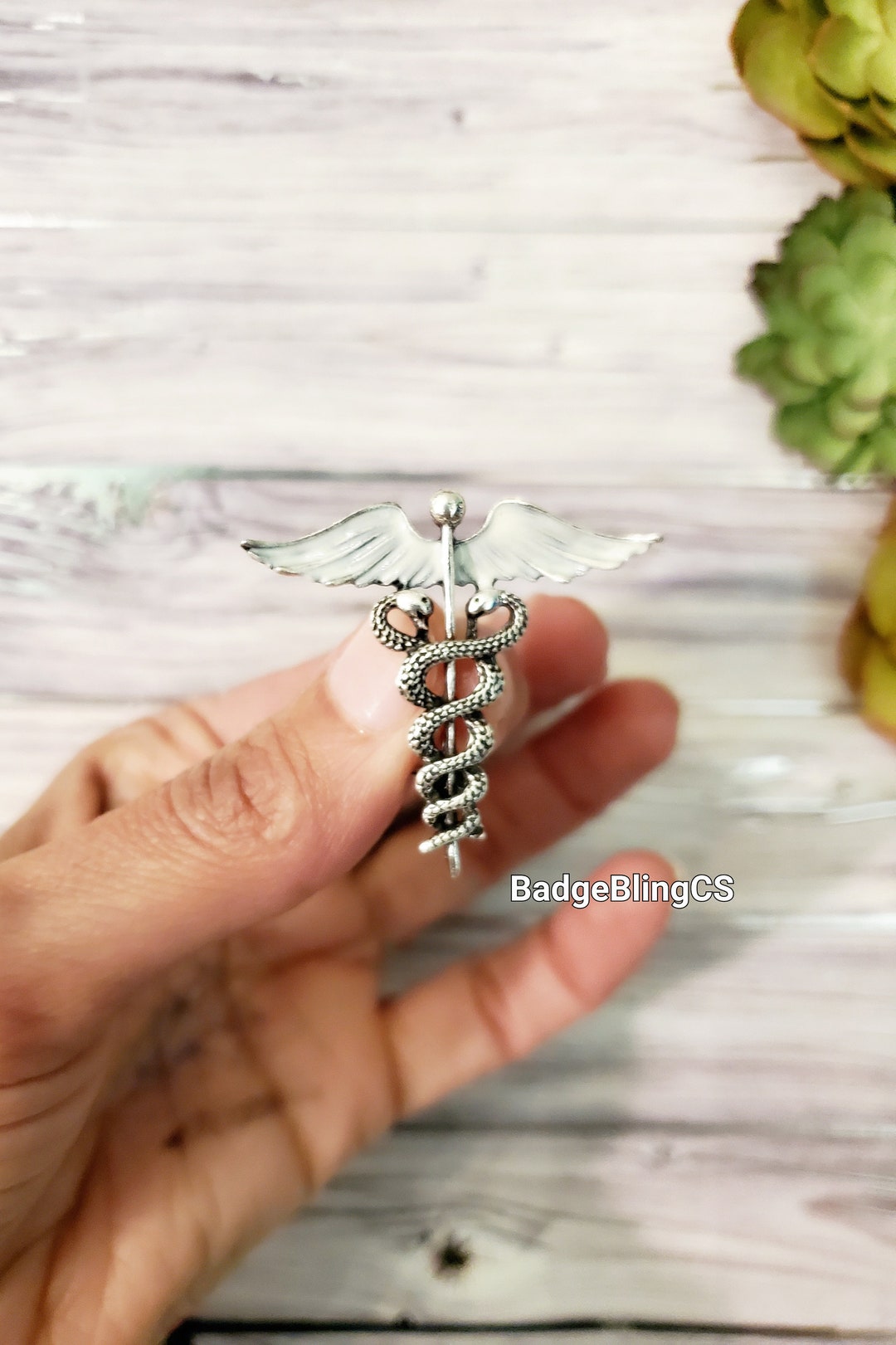 BSN Silver and White Nursing Pins Simple Pinning Ceremony Pin Vintage ...