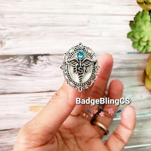 BSN Silver and White Nursing Pins Simple Pinning Ceremony Pin Vintage ...