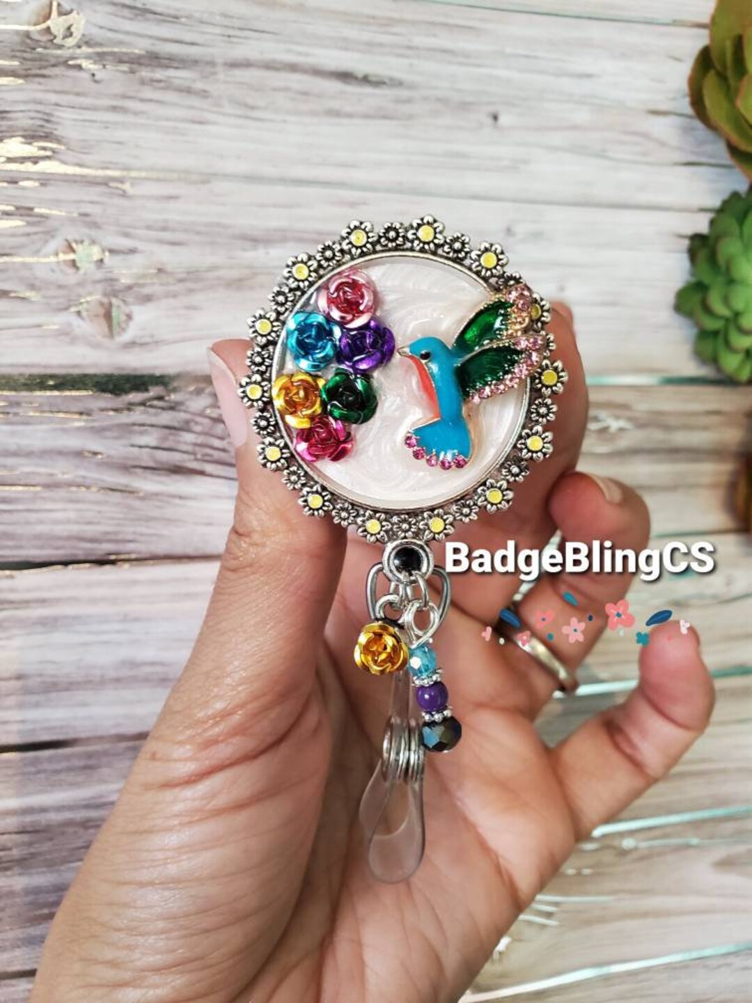 Hummingbird Badge Reel Holder Clip NP Medical Name Tag Proud to Be a ...