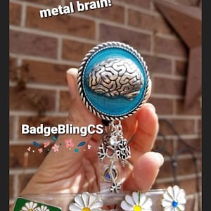 Brain Badge Reel Neuro ID Card Holder Grey Matters Neurology Gifts Good ...