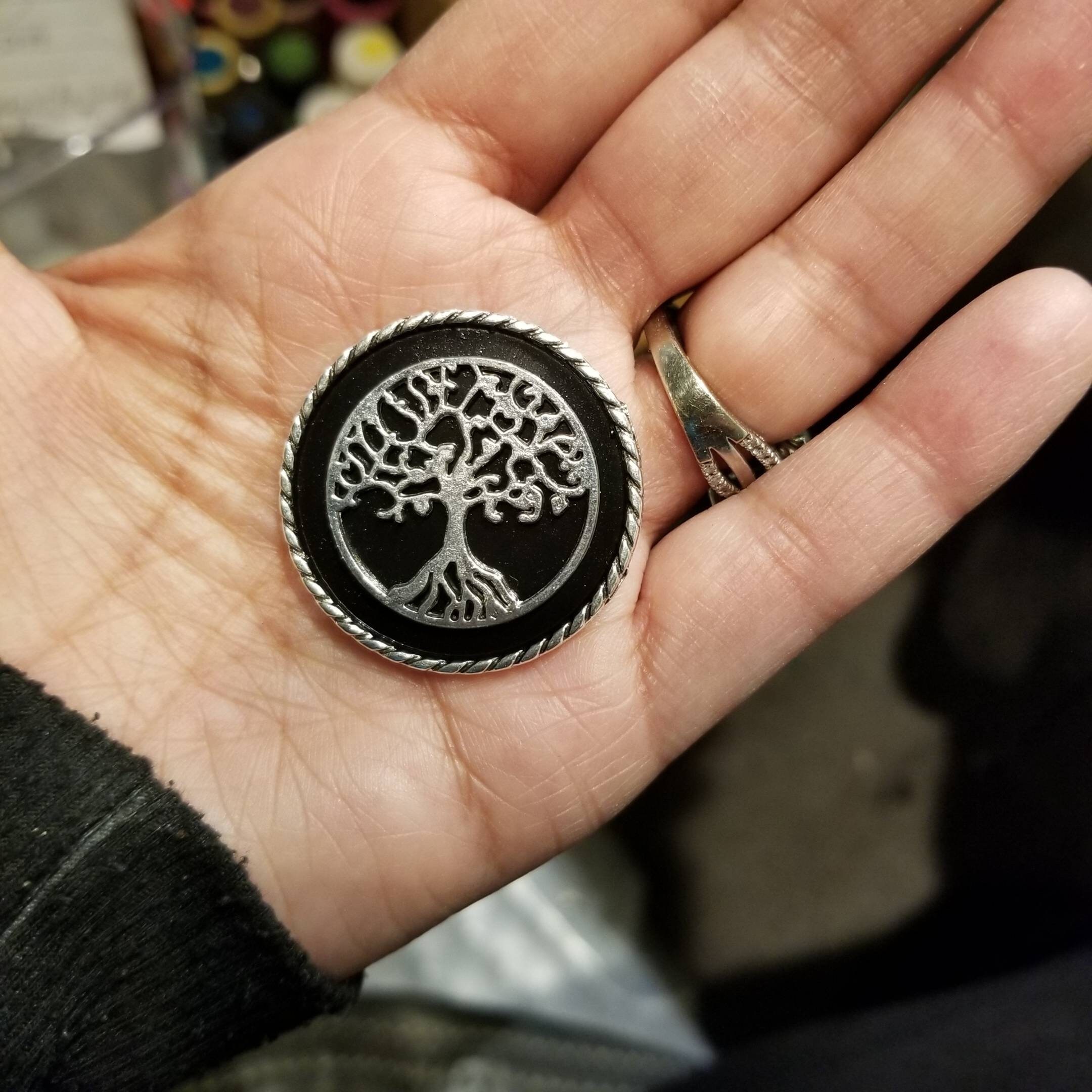 Tree of Life Badge Reel Holder Clip Arbor Day Simple Mountains | Etsy