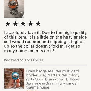 Brain Badge Reel Neuro ID Card Holder Grey Matters Neurology Gifts Good ...