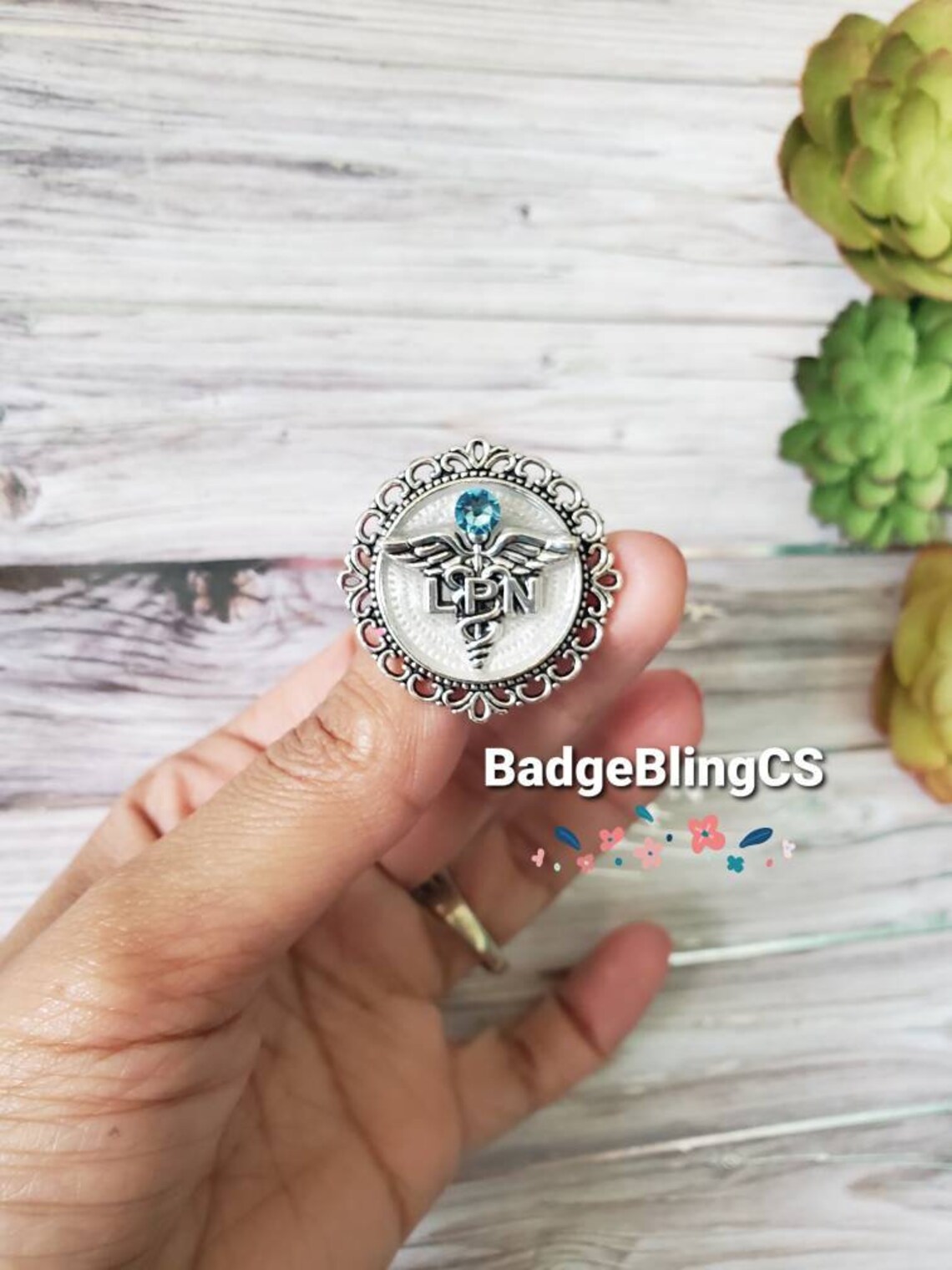 Simple Silver Nurse Pin Pinning Ceremony Natural Outdoors | Etsy