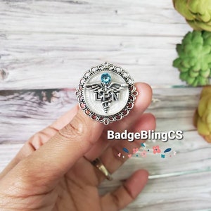 Simple Silver Nurse Pin Pinning Ceremony Natural Outdoors Nursing ...