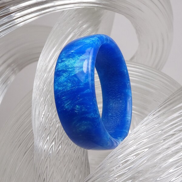 Blue Resin Ring - Etsy