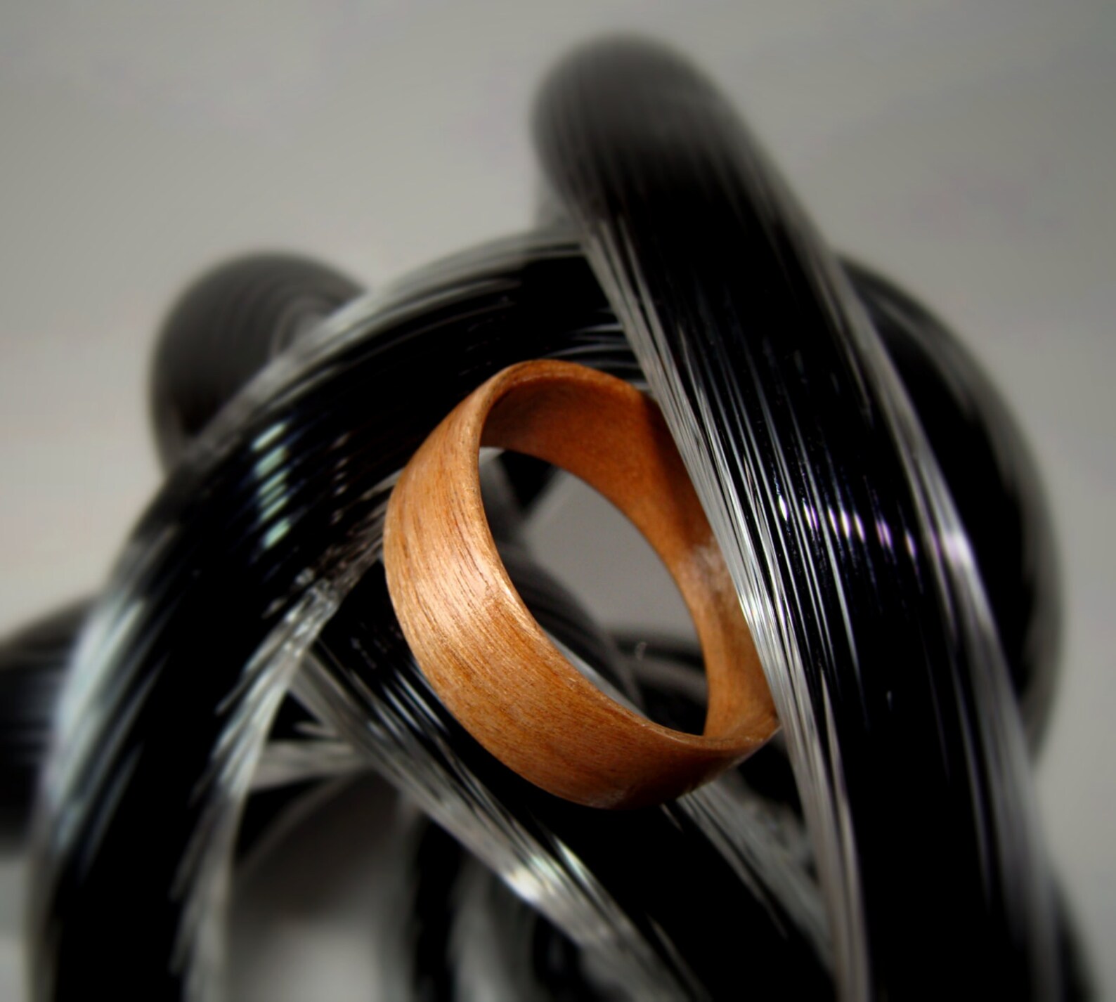 Cherry Wood Ring Cherry Bentwood Ring Cherry Ring | Etsy