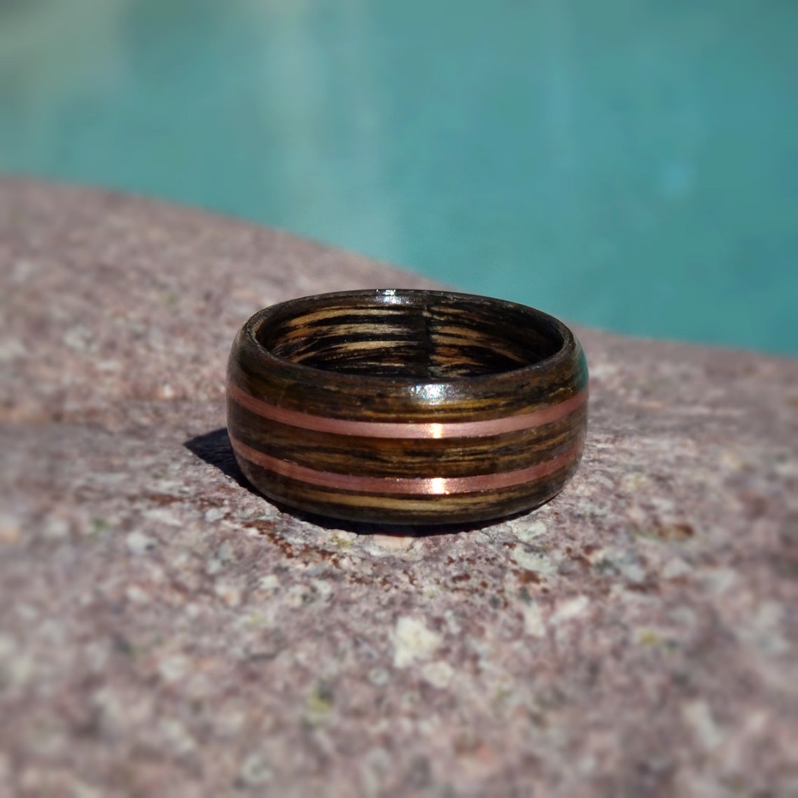 Charred Tennessee Whiskey Barrel Bentwood Ring With Dual - Etsy