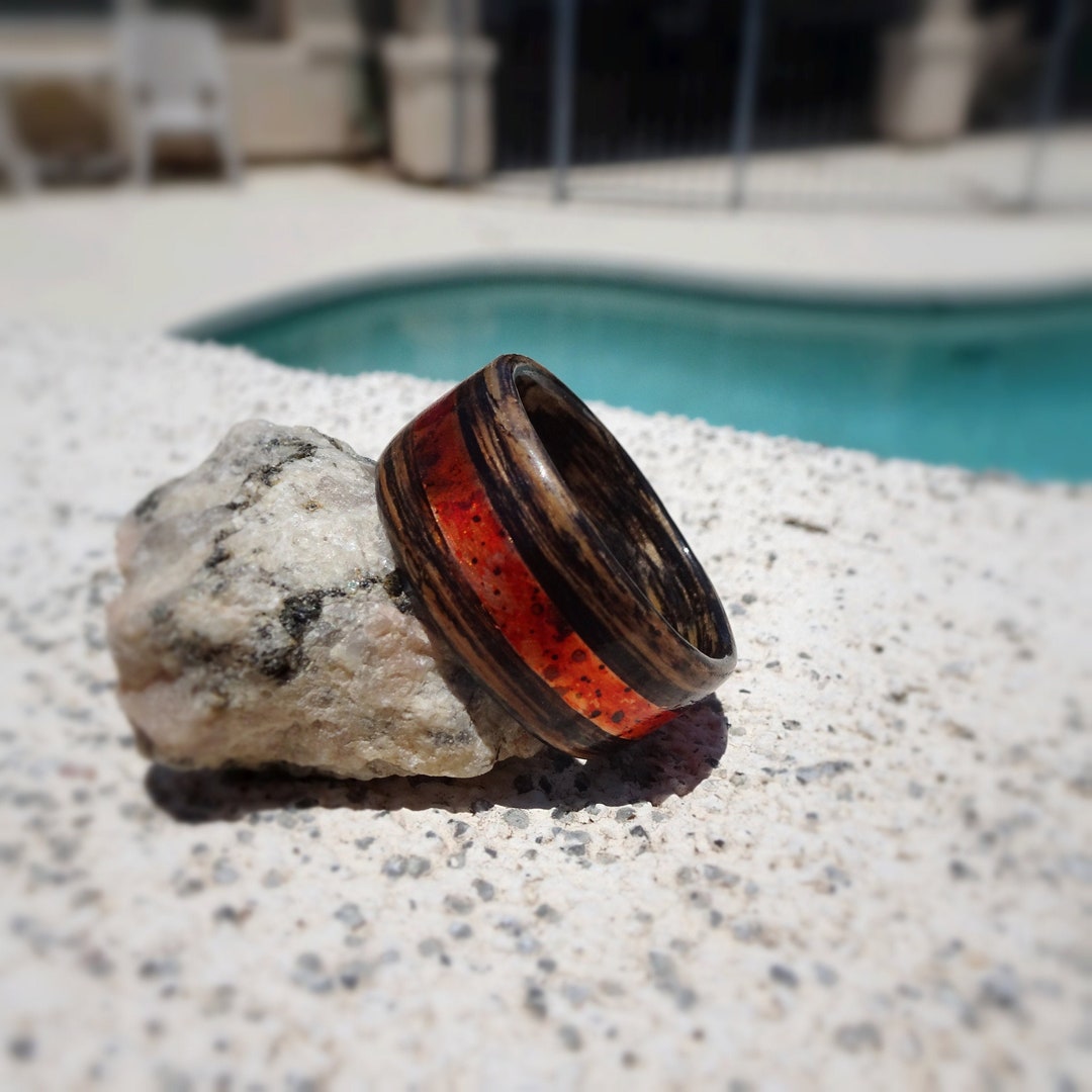Tennessee Whiskey Barrel Ring With Treated Copper Inlay - Charred ...