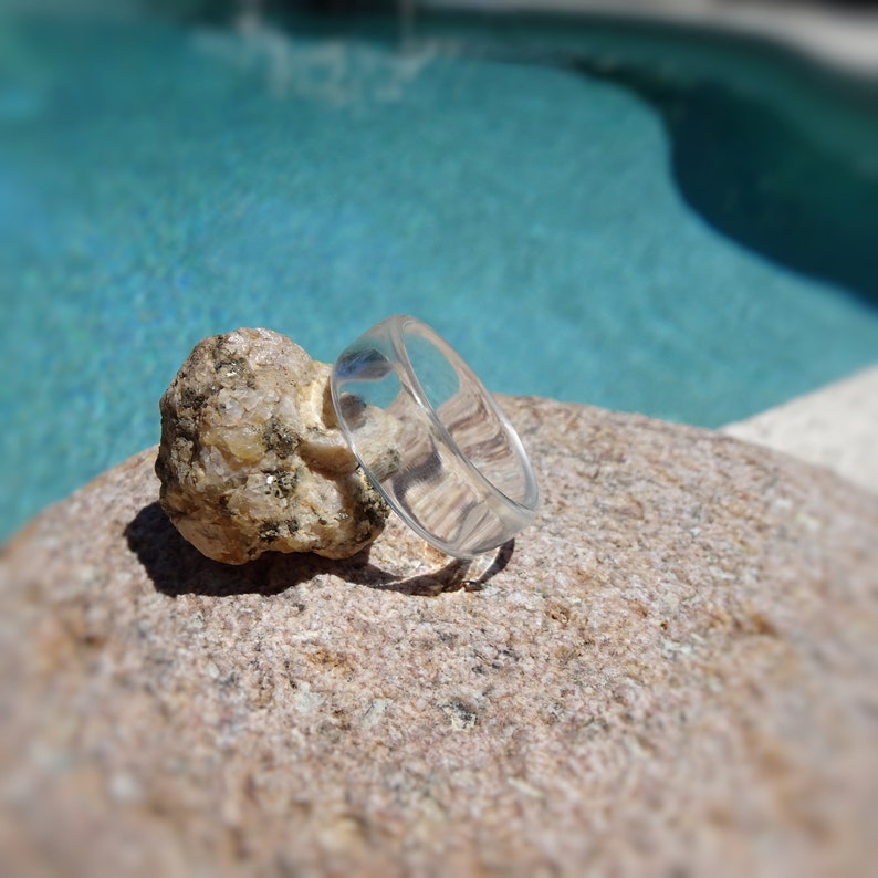 Clear Resin Ring Clear Acrylic Resin Ring Men's Resin - Etsy