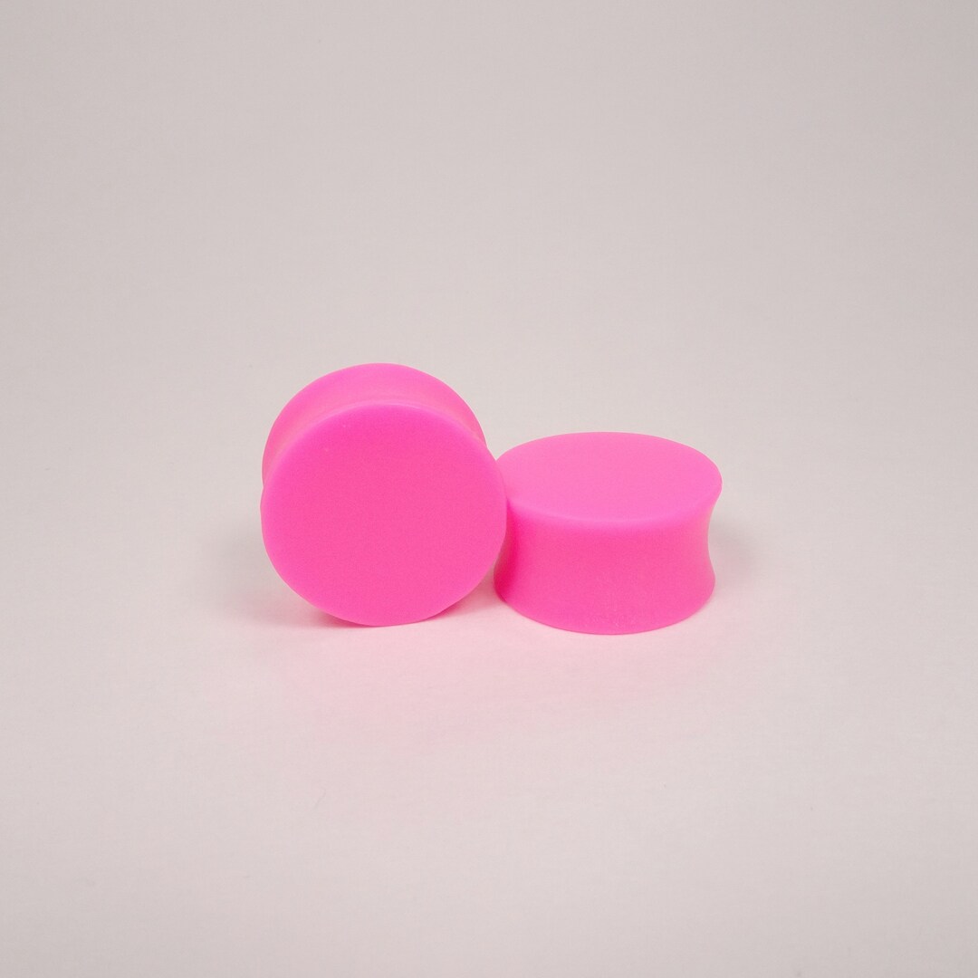 Neon Pink Ear Plugs or Tunnels or Teardrops Neon Pink Resin - Etsy