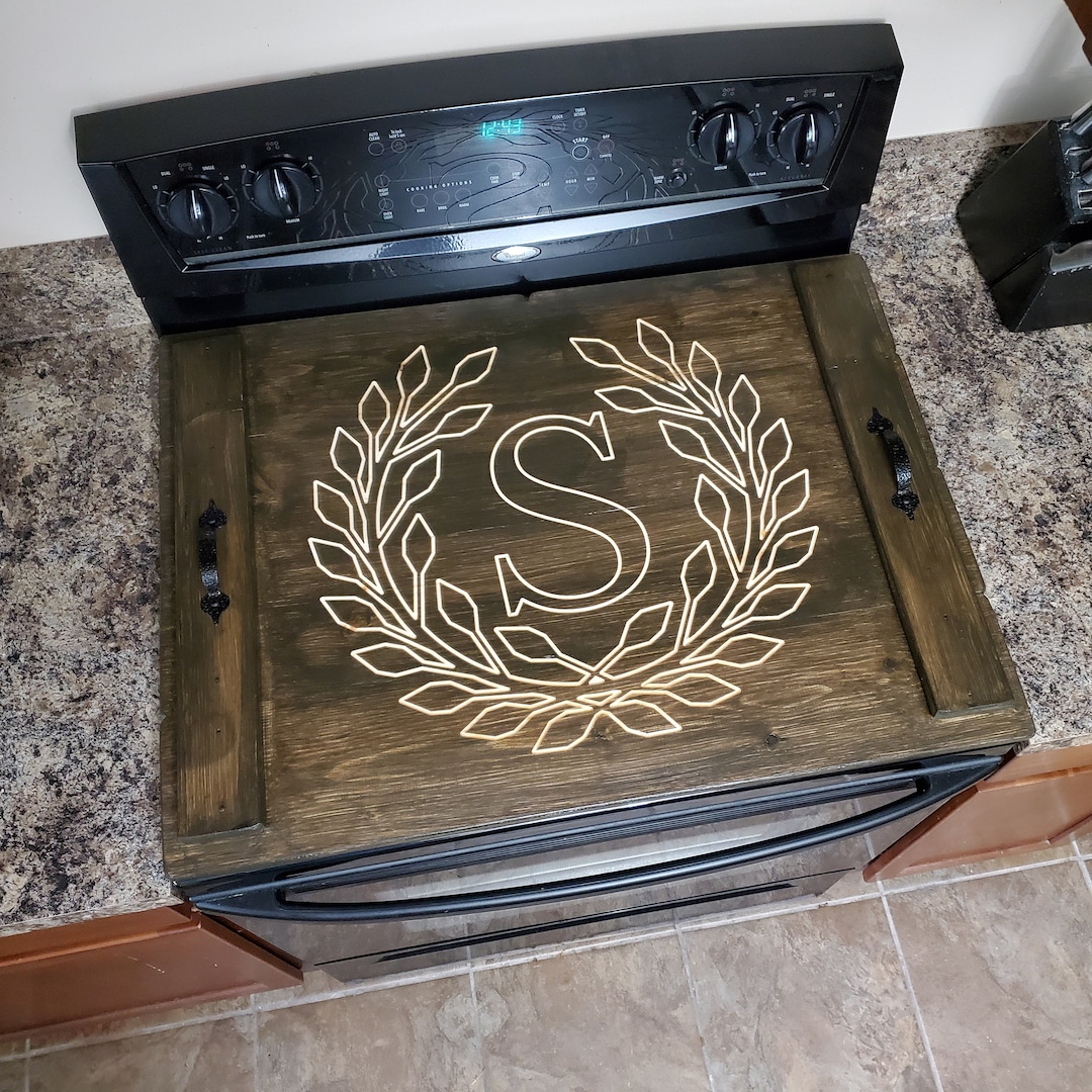 Cooktop Stove Cover With Personalized Engraved Design - Etsy