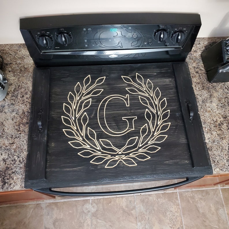 Cooktop Stove Cover With Personalized Engraved Design - Etsy