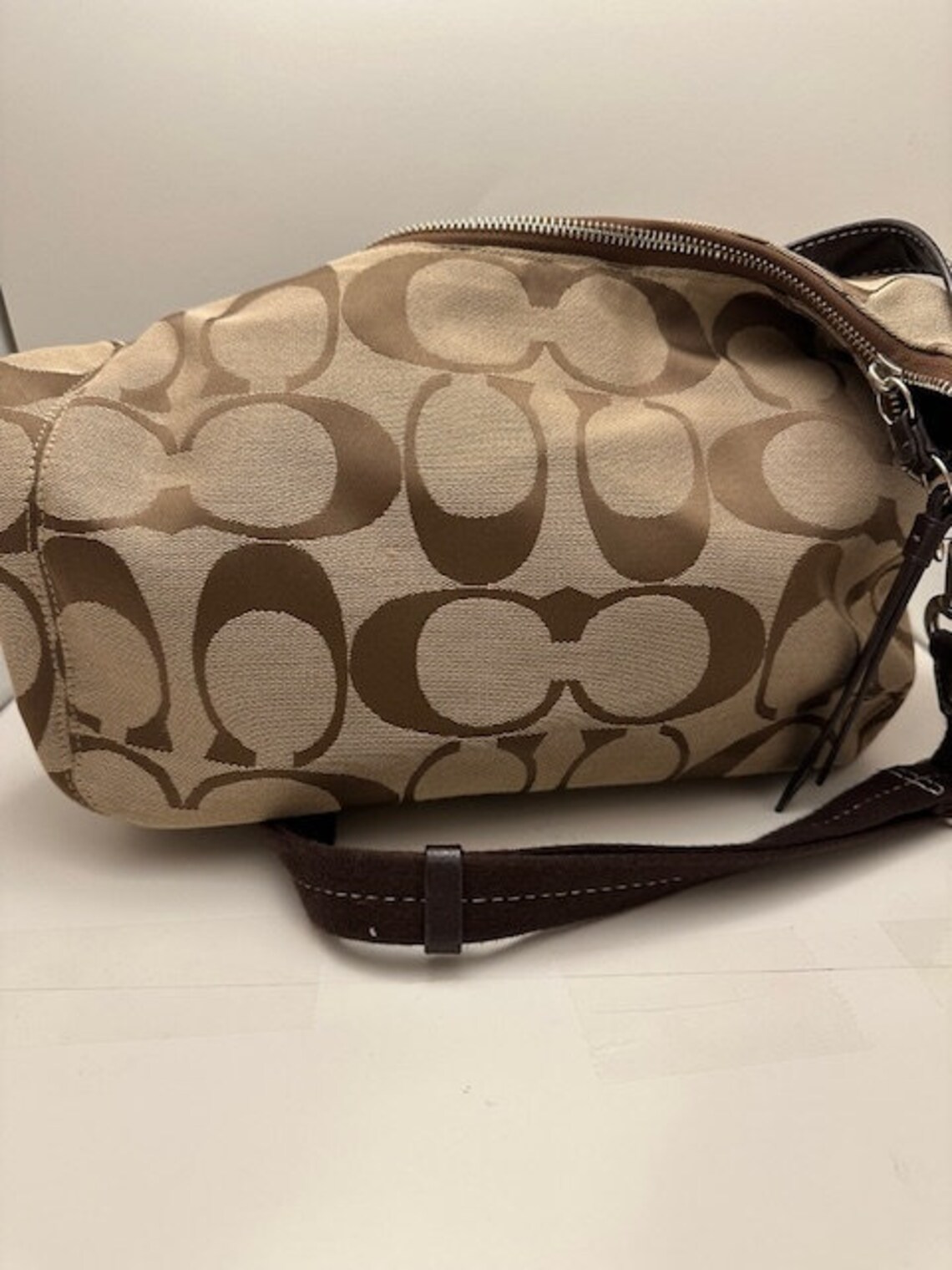 Coach Signature c Jacquard Patent Leather Shoulder Bag - Etsy