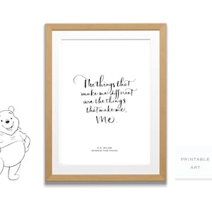 Positive Affirmation Quote Print Downloadable Digital Print Winnie the ...